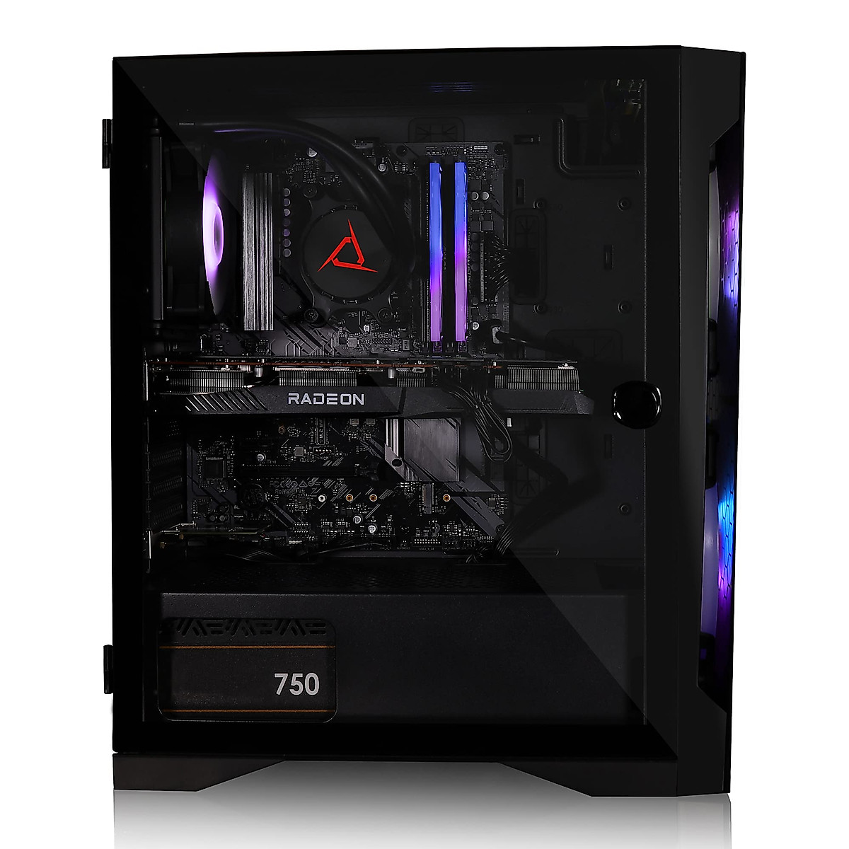 CLX Set Gaming Desktop - Liquid Cooled AMD Ryzen 7 5800X 3.8GHz 8-Core Processor, 16GB DDR4 Memory, Radeon RX 6700 XT 12GB GDDR6 Graphics, 500GB SSD, 3TB HDD, WiFi, Windows 11 Home 64-bit, Black