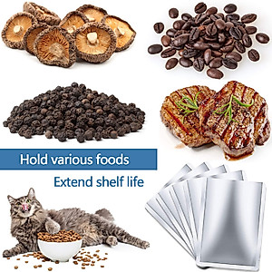 50 Pieces 2 Quart Mylar Bags 8 x 12 Inch, 5 Mil Mylar Bags for Food Storage Coffee Tea Beans Dry Food, Thick Sealable Mylar Bag 2 Quart