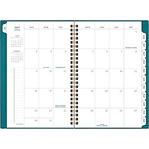 AT-A-GLANCE 2023-2024 Planner, Weekly & Monthly Academic, 5-1/2" x 8-1/2", Small, Signature Lite, Teal (YP20LA12)
