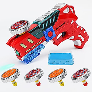 Bey Battling Top Burst Gyro Toy Set with 4 Spinning Top Burst Gyros 1 Toy Launchers Combat Battling Game Gifts for Boys Children Kids Ages 6+