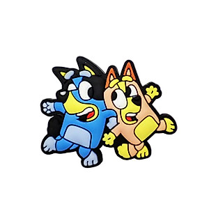 35Pcs Bluèy Dog Croc Charms Shoe Charms Fits for Clog Sandals Decoration with Wristband Bracelet, Shoe Decoration Charms