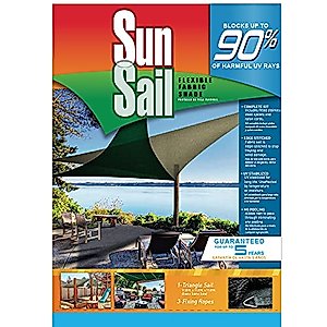 Easy Gardener 10909H, Fabric Shade, Sun Sail Shade Accessory, Green