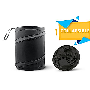 Mavoro Car Trash Can, Portable Garbage Bin, Collapsible Pop-up Water Proof Bag, Waste Basket Bin, Rubbish Bin (1 Gallon, 1 Pack)