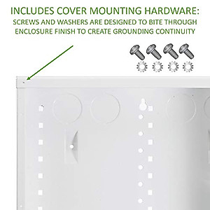 Legrand - OnQ 12 Inch Structured Media Enclosure, Wall Cable Management to Organize All System Devices, Home Networking Panel with 2.5 Inch Openings To Pull Wires Through, Media Box, White, EN1200