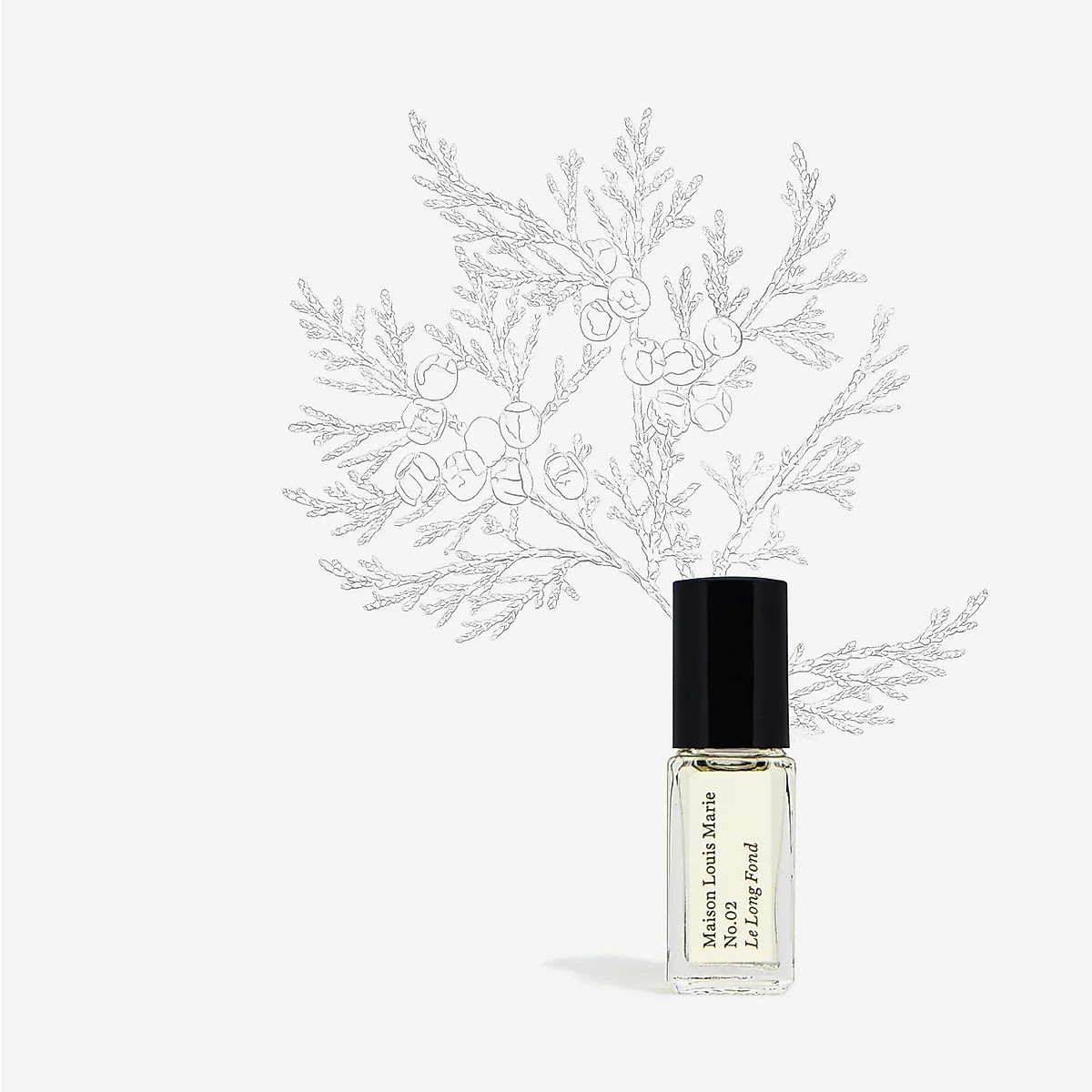 Maison Louis Marie - No.02 Le Long Fond Natural Roll-On Perfume Oil Sample | Luxury Clean Beauty + Non-Toxic Fragrance (0.1 fl oz | 3 ml)
