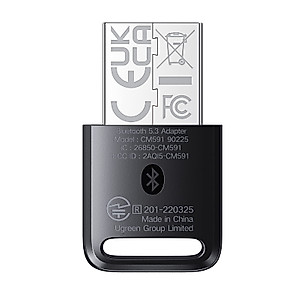 UGREEN Bluetooth Adapter, USB Bluetooth 5.3 Adapter for PC, Wireless Bluetooth Dongle, Plug and Play for Windows 11/10/8.1 Headphone Mouse Keyboard Printer Speaker Xbox PS5 Game Controllers