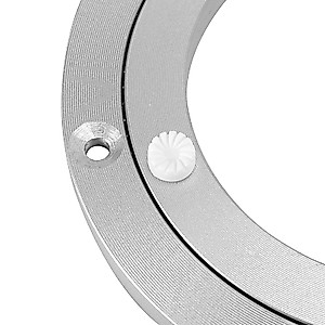 MUKLEI 3 Pack 5.5 Inch Aluminium Alloy Turntable Bearings, Heavy Duty Lazy Susan Hardware Rotating Bearing Turntable for Rounding Dining Table, 110 lbs Max Load Bearing Capacity