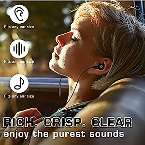 UrbanX Corded Stereo Earbuds Headphones for Samsung M7600 Beat DJ (US Version with Warranty) with Microphone and Volume Buttons Braided Cable