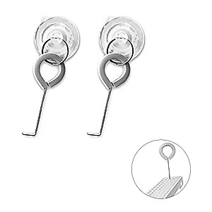 ARIOSOX 2-Pack Shower Drain Hook for Drain Cover Removal, Assists with Linear Drain Grate Removal and Clean, Stainless Steel Silicone Protector Extractor Tool.