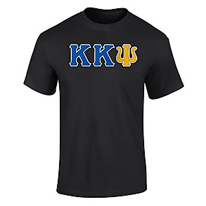 Kappa Kappa Psi Twill Letter Tee Black 1 Large