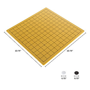 Go Board Game Set - Beginner's Two Player Strategy Game with Reversible Board and Melamine Pieces for Adults and Children