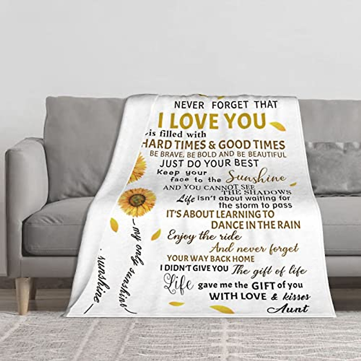 LGULDZ Niece Blanket Gifts to My Niece Throw Blanket for Nieces Form Uncle Auntie Beautiful Niece Blanket Birthday Gifts 50 x 60 in