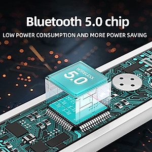 Betreasure Portable Bluetooth Earphones Sports Wireless Earbuds Stereo Waterproof Headset Low Latency Gaming Headphones with Mic (Black)