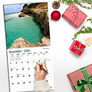 RED EMBER Caribbean 2024 Wall Calendar 12 Month | 12" x 24" Open | Thick & Sturdy Paper | Giftable | Calendar 2024