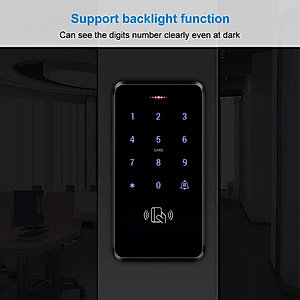 LEXI 3000 Users Complete Set Waterproof Touch Panel RFID Keypad 125KHz Access Controller with Upgraded Electric Magnetic Lock and Power Supply, Complete Set for Door Entry Access Control