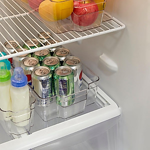 Okuna Outpost Clear Plastic Freezer Organizers, Breastmilk Storage Containers (14.5 x 4 x 3.75 In, 2 Pack)