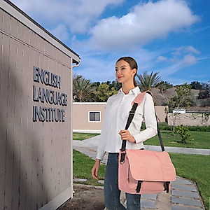 Marryking Classic Canvas Messenger Bag for All Purpose use, Pink, Size One_Size