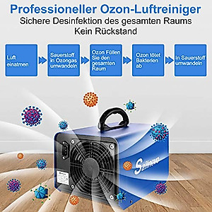 12000mg/H Ozone machine with LCD, Loop Mode, Adjustable for Any Size Room for Home, Car, Business