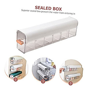 Abaodam Box wall hanging organizer storage drawers cabinet drawers wall mounted wardrobe organizer fabric drawers panty drawer organizer plastic white Cabinet Closet Organizers sock