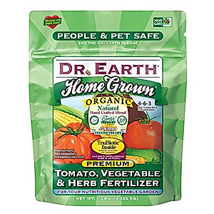 Dr. Earth 73416 1 lb 4-6-3 MINIS Home Grown Tomato, Vegetable and Herb Fertilizer