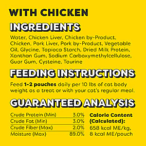 Temptations Creamy Puree with Chicken, Salmon, and Tuna, Variety Pack of Lickable Cat Treats, 0.42 oz Pouches, 24 Count