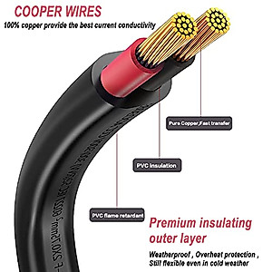 SAE Power Socket Sidewall Port Connector 12awg Cable, Quick Connector Solar Panel Wire 4 Pack with 16 Screws, Fit Flush-Mount Connector Solar Generator Battery Charger, Black & Red