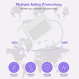 for Braun Epilator Charger, Lnauy 12V Power Cord Compatible with Braun Silk-épil 5 7 9 Wet & Dry Epilator Hair 9-720 5328 Braun FaceSpa Pro 910 911 921 Part-No 81743351 Replacement 492-5214 Adapter