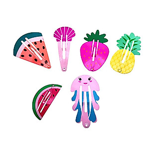 35 Pcs Animal Pattern Print Metal Snap Hair Clips For Girls Hair Accessories