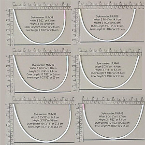 Porcelynne Carbon Steel Replacement Underwire Repair - Nylon Coated - Heavy Gauge Sturdy Wire for Bras - Regular Wire Size 42-1 Pair - See Pictures for Measurements and How to Order