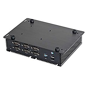 HUNSN Industrial Computer, IPC, Fanless Mini PC, Windows 11 Pro or Linux Ubuntu, I7 10510U 10810U, IM07, GPIO, Watchdog, WOL, SIM Slot, 2 x LAN, 6 x COM, 32G DDR4 RAM, 256G SSD, 1TB HDD