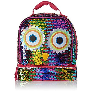 UPD Owl Dual Compartment Lunch Bag 9 x 7.5 x 5, Multicolor