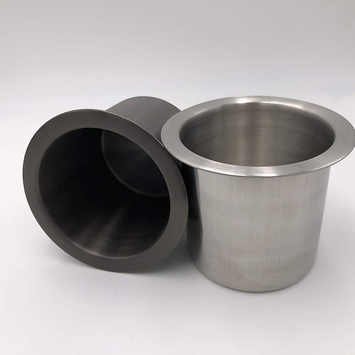 Pack of 1 Stainless Steel Drop-in Cup Drink Holder Poker Table Drink Holder (Black)