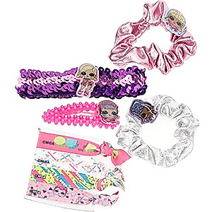 L.O.L Surprise! Townley Girl Backpack Cosmetic Makeup Gift Bag Set includes Hair Accessories and Clear PVC Back-pack for Kids Girls, Ages 3+ perfect for Parties, Sleepovers and Makeovers