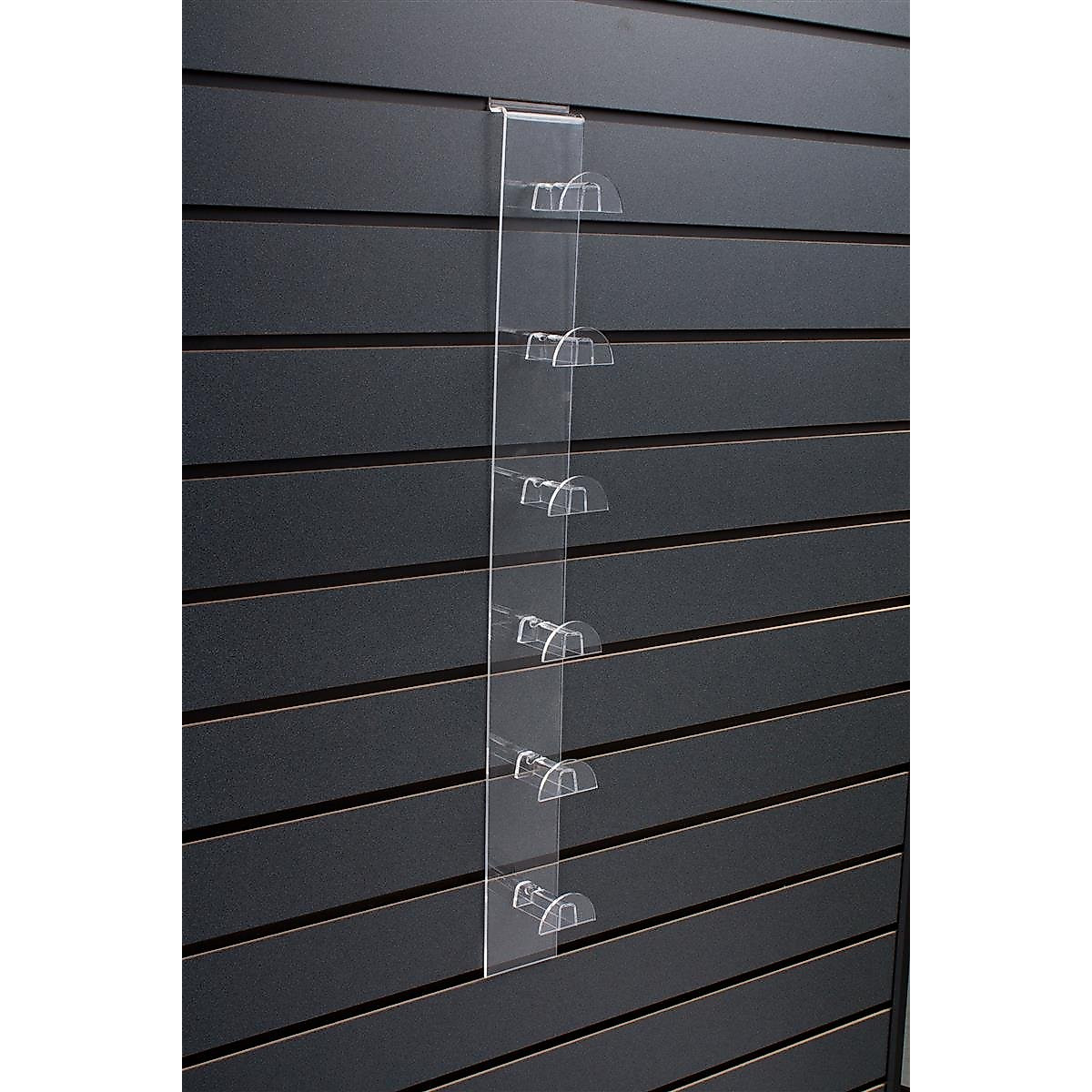 Displays2go QESLWST6PN Slatwall Sunglasses Rack Clear Acrylic Glasses Display Holders (Set of 5)