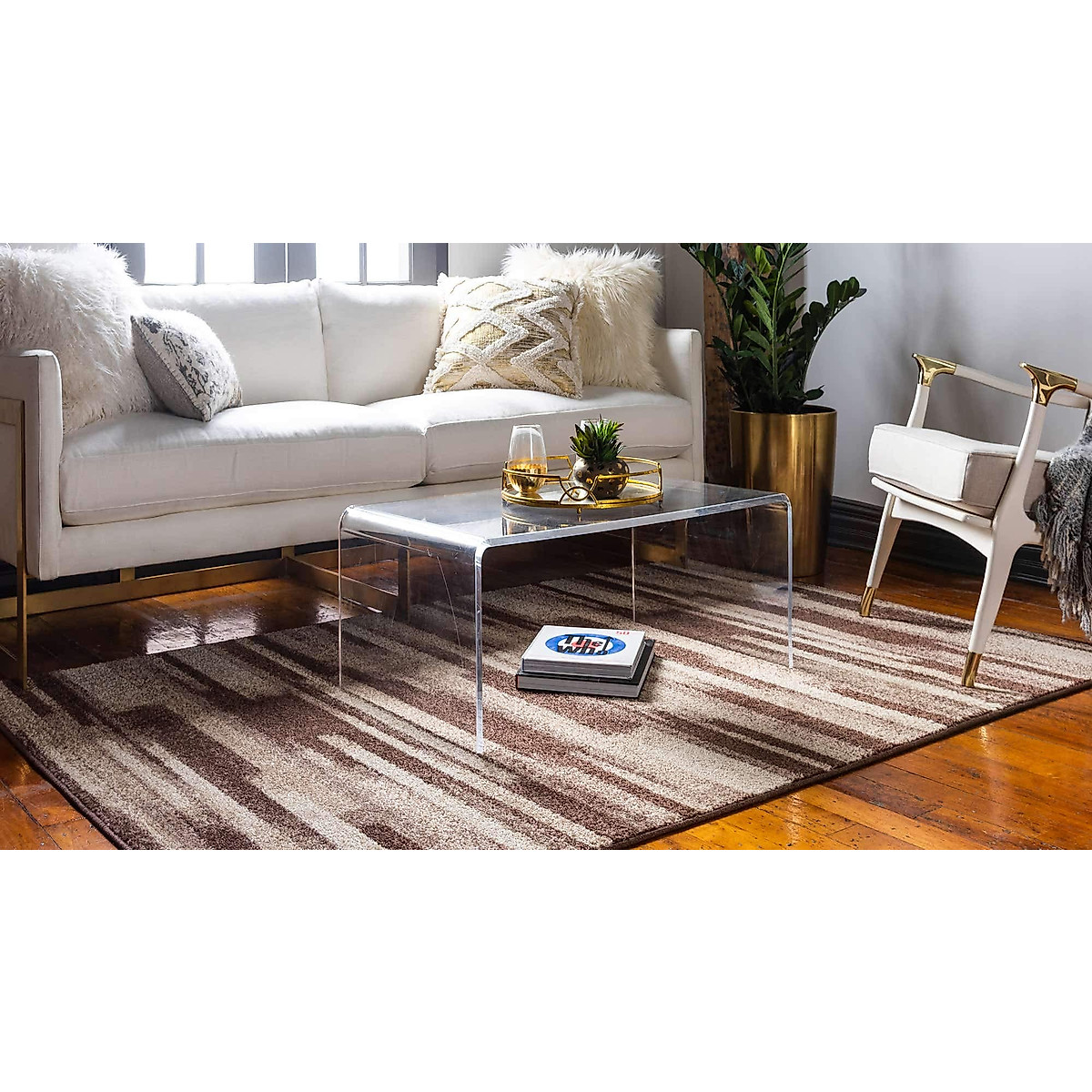 Unique Loom Autumn Collection Area Rug - Wheat (2' x 3' 1" Rectangle, Brown/ Beige)