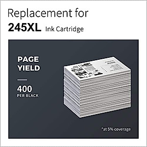 LemeroUtrust Remanufactured Ink Cartridge Replacement for Canon PG-245 245XL 245 use with Canon Pixma MX492 MX490 TS3122 TS202 MG2522 MG2525 MG2922 MG3022 (1 Print Head, 3 Black Ink Cartridges)