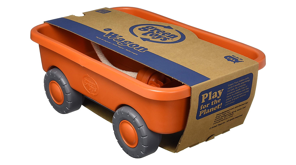 Green Toys Orange Wagon - Eco-Friendly Kids Outdoor Toy