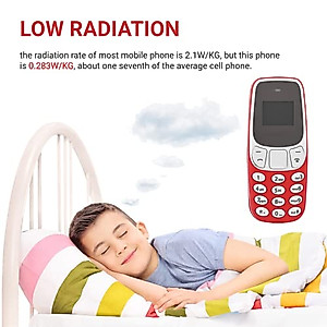 Mini Phone, Small Cell Phone Unlocked Phone Dual SIM Dual Standby Tiny Phone with Built-in Voice Changer, Bluetooth Dialing, Pocket Mini Mobile Phone for Kids Adults (Red)