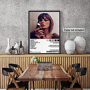 TETOYA Midnights Poster Home Decor Music Album Posters Pop Singer Canvas Wall Art Hanging Picture Print Bedroom Decorative Painting Fans Souvenir Collection Gift 12x18in Unframe