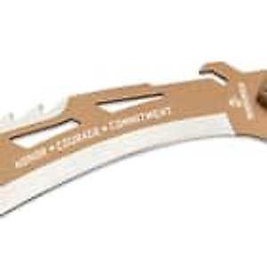 United Cutlery USMC Desert Ops Sawback Kukri With Sheath - Stainless Steel Blade, Serrations, Non-Reflective, ABS Handle, Shoulder Strap Scabbard, Cut Through Brush, For Trailblazing - Length 22”
