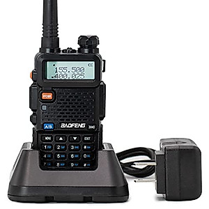 BaoFeng UV-5R Handheld Ham Radio with Extra 1800mAh Battery and Greaval GV-771 High Gain Antenna, Dual Band Two Way Radio Includes Full Kit (Black)