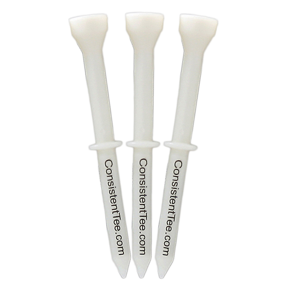 Consistent 2 Tee 3 1/4" Golf Tee Packs - White