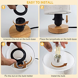 Table Lamp for Bedroom - Small Beside Touch Lamps for Night Stands Home Office - Minimalist Design Warm Light Mini Boho Lamp - Fits in Kids,Living,Nursey Room,College Dorm - Awesome Gift Choice