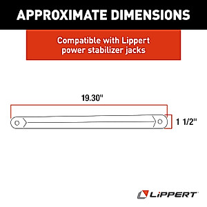 Lippert Components 1134122 Yellow Electric Stabilizer RV Jack Support Arm