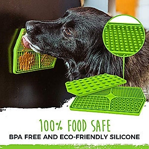 Mighty Paw Dog Lick Pad | BPA-Free Food Grade Silicone Mat for Fun, Anxiety, & Boredom Relief. Strong Suction Cups for Easy Grooming and Slow Feeding. Supports Dental Health. Dishwasher Safe