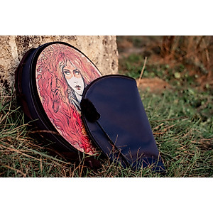 Shaman Vegan "Red Fox Spirit" Drum 20'' | Sound Healing Tool | Tunable Membrane | Vixen Totem Frame Drum | Music Therapy Instrument | With a Soft Protecting Bag