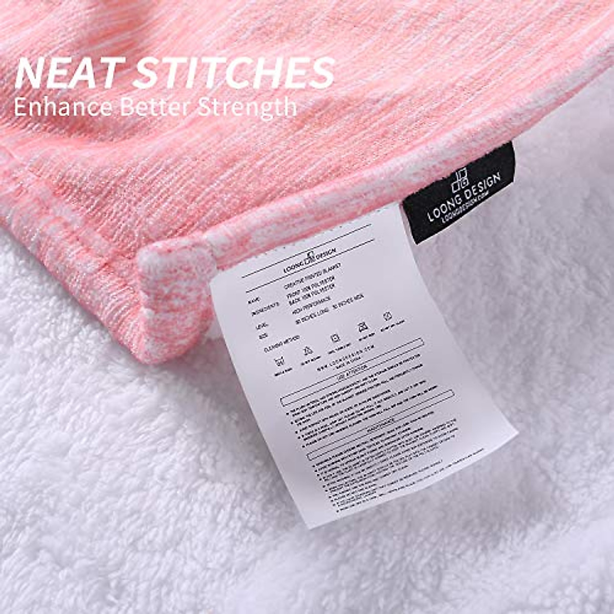 Loong Design Fun Zebra Throw Blanket Super Soft, Fluffy, Premium Sherpa Fleece Blanket 50'' x 60'' Fit for Sofa Chair Bed Office Travelling Camping Gift