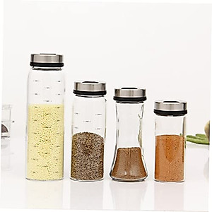 HOMSFOU Plastic Container Kitchen Bottles Pepper Flavour Bottles Sifter Bottle Pepper Container Seasoning Jars Seasoning Box High Borosilicate Shaker Condiment Jar Flasks White To Rotate