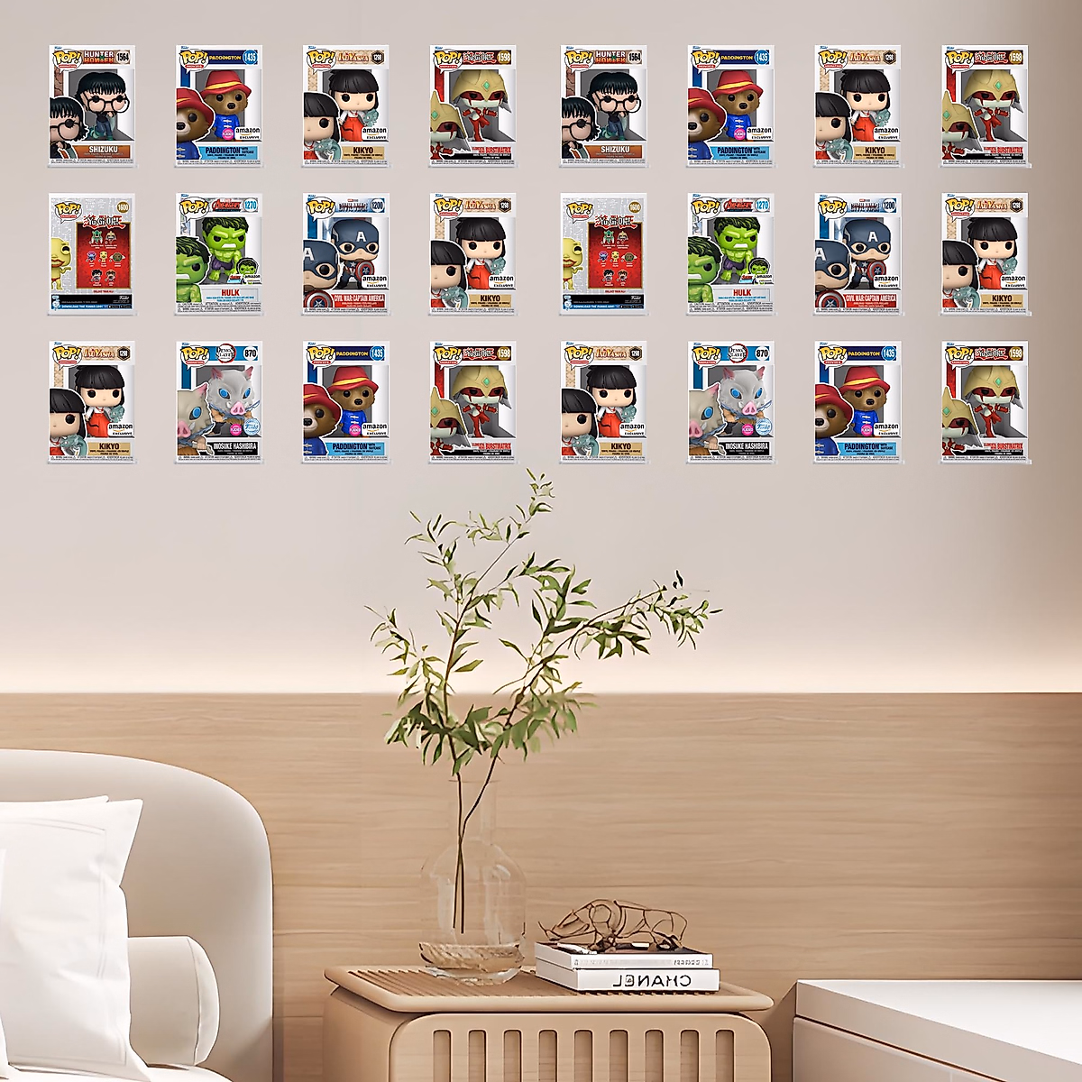 TERDEWE (12 Pack) Clear Floating Wall Shelf, Wall Floating Shelves for Funko Pop, Action Figures,Security Cameras, Baby Monitors, Speakers or Any Small Accessories.