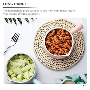 Hemoton Braising Pan with Lid Butter Pot Mini Butter Coffee Heater Korean Pots for Cooking Casserole Pot Stew Coffee Warmer Miniature Food Pink Milk Ceramics Baby Kitchenware